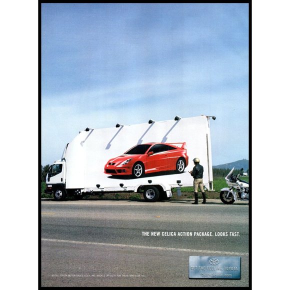 Toyota | Art | 202 Toyota Celica Sports Car Vintage Print Ad Speeding ...